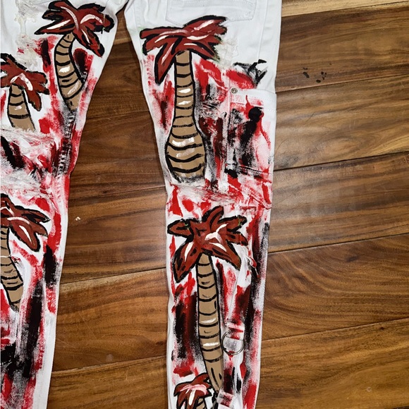 kishara | Jeans | Custom Painted Plam Trees Jeans F 1 | Poshmark